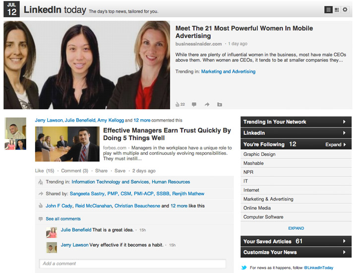 With Sights Set on Engagement, LinkedIn Launches More Social Features ...